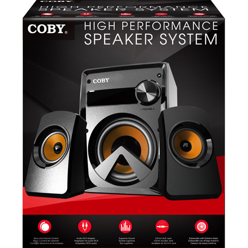 Coby CSP-03 High Performance Computer Speaker System | BrandsMart USA