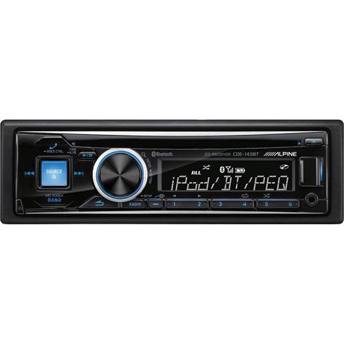 Alpine CDE-143BT Bluetooth Single Din Indash Car Stereo | BrandsMart USA