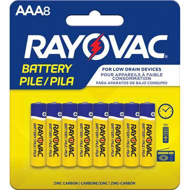 Click here for Rayovac ROV 3AAA-8.01 ZC 8-Pack AAA Batteries prices