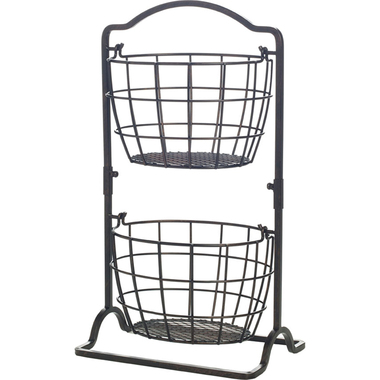 Click here for Mikasa 5217597 MIKASA HARBOR 2-TIER HANGING BASKET prices