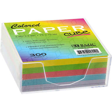 Click here for BAZIC 552-1 3" X 3" 300 Ct. Color Paper... prices