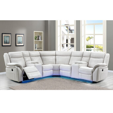 Click here for Global Furniture UM02PLAF-WHT-2 Tampa Sectional -... prices