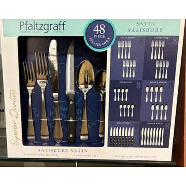 Click here for Pfaltzgraff 5334651 Salisbury Satin 48-Piece Flatw... prices