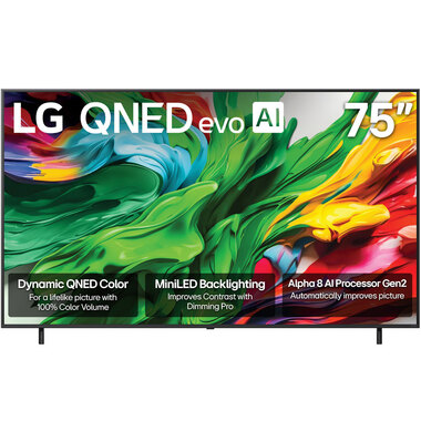 75" Class 85A Series Qned evo Ai MiniLED 4K Uhd Smart webOS Tv (2025) - 75QNED85AUA - Black