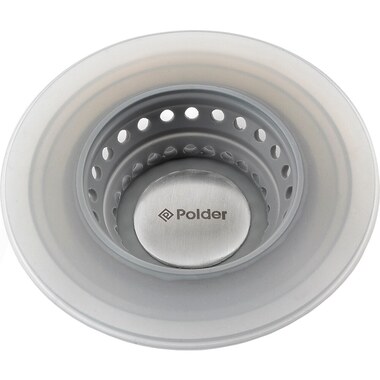Polder Pop Up Strainer Stopper - Gray