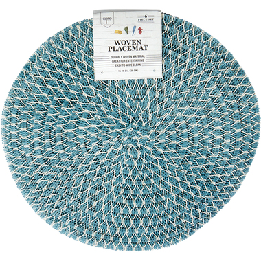 Click here for Core Home 52606 15" 6PK Round Woven Placemat prices