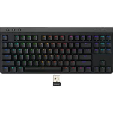 Logitech G515 Lightspeed Tenkeyless Wireless Low Profile Gaming Keyboard with Tactile Switches - Black - Black