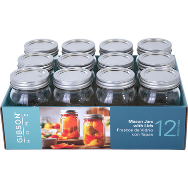 Click here for Gibson 149976-12 16oz 12-Piece Mason Jars prices