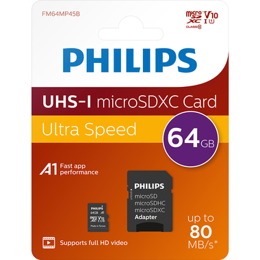 Click here for Philips PHMSDM64GXC10U1 64GB MICRO SD CL10 UHS-I U... prices