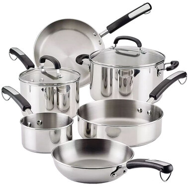 Farberware(R) Brilliance Stainless Steel 10pc. Cookware Set