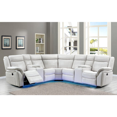 Click here for Global Furniture TAMPASECRECWH Tampa Reclining Sec... prices