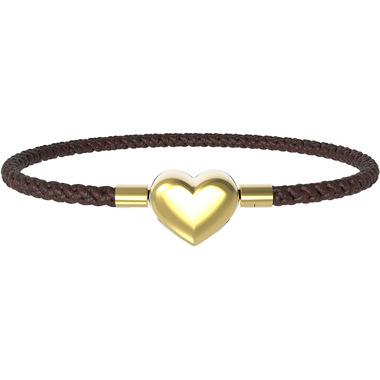 Click here for Mi Tesoro MT-MB008GO Brown Leather Bracelet - Gold... prices