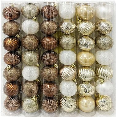 Click here for Christmas Elegance 10566925BRN 7 Pc 50MM Ornaments... prices