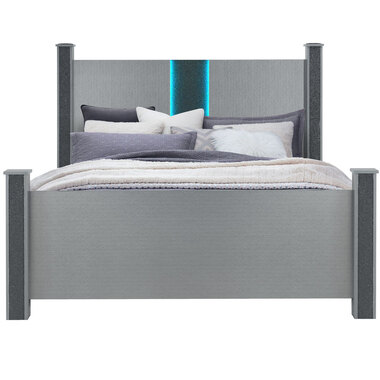 Click here for Global Furniture LOGANKGBED Logan Silver King Bed... prices