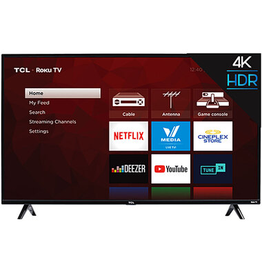 Click here for TCL 49S425-CA 49” Class 4 4K UHD HDR Roku Smart TV prices