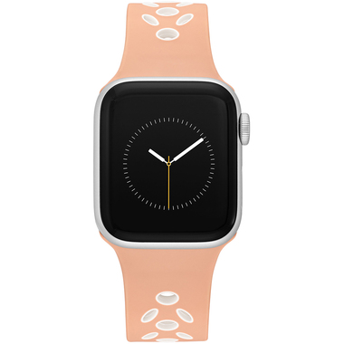 WITHit Pink and White Silicone Sport Band designed for Apple Watch 42mm (Series 10) & 38/40/41mm - Pink  White