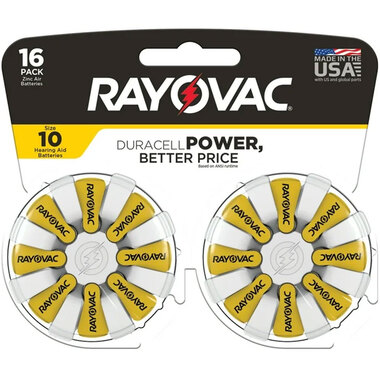 Click here for Rayovac 10-16 16-Pack Size 10 Hearing Aid Batterie... prices