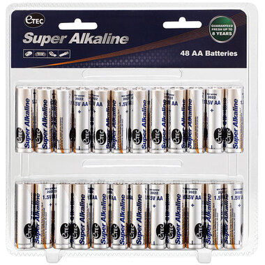 Click here for Etec EAA48P 48-Pack AA 1.5V Alkaline Batteries prices