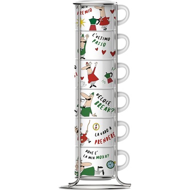 Click here for Bialetti TAZZ202 Set of 6 Espresso Cups Italia prices