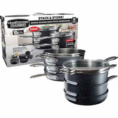 Click here for Granitestone 10-pc. Non-Stick Cookware Set  One Si... prices