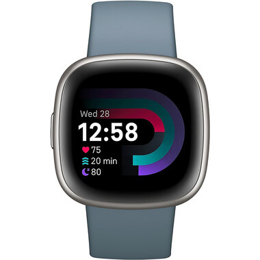 Click here for Fitbit FB523SRAGUS Versa 4 Waterfall Blue Platinum... prices