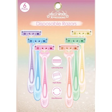 Click here for Hollywood CXH1-7005-AST 6-Pack Disposable Razor prices
