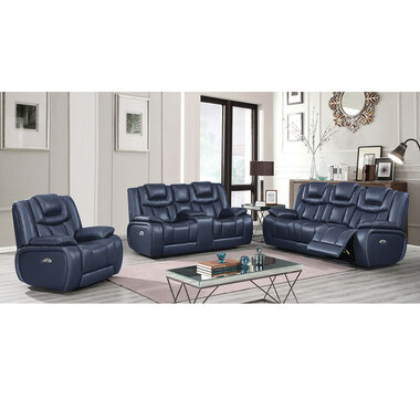 Global Furniture GPCRL1707-NAV Reclining Living Room/Navy