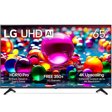 Lg 65" Class UA77 Series Led Ai 4K Smart webOS Tv (2025) - 65UA7700PUB - Black