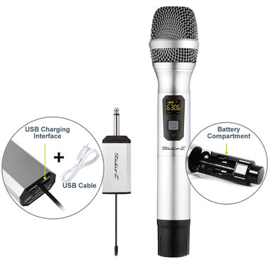 Click here for Studio Z GWR101 UHF Wireless Microphone - Silver prices