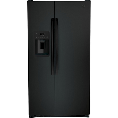 GE GSE25GGPBB 25.3 Cu. Ft. Side-By-Side Refrigerator in Black with ...