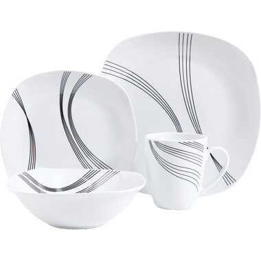 Click here for Gibson Curvation 16pc. Dinnerware Set For 4 prices