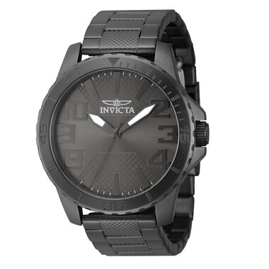 Invicta Mens 46305 Speedway Quartz 3 Hand Gunmetal Dial Watch - Grey