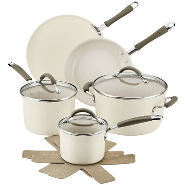 Click here for Rachael Ray Cucina Ceramic 10pc. Nonstick Pots & P... prices