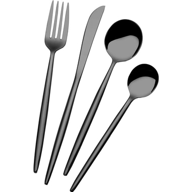 Click here for Towle 5292341 Shea Black 16-Piece Flatware Set prices