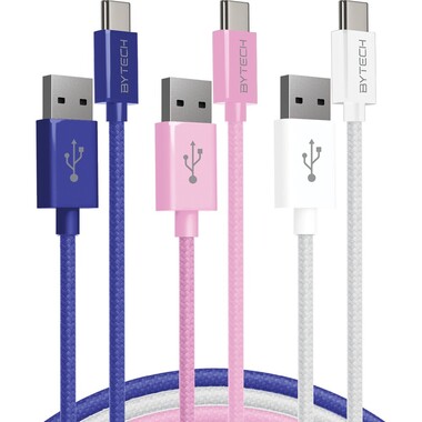 Click here for Bytech BY-CP-CA-154-X3 3-Pack 6ft Braided A-C Cabl... prices