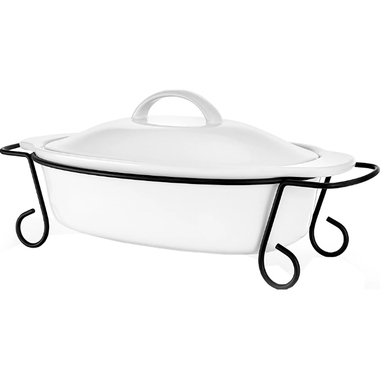 Click here for Gracious Dining Oval Stoneware Bakeware with Lid &... prices
