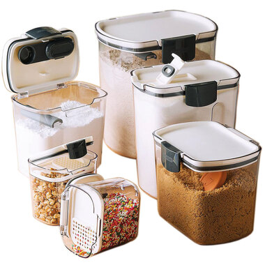 Prepworks ProKeeper 6 Piece Airtight Food Pantry Storage Container Set