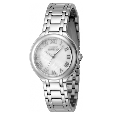 Invicta Womens 48230 Wildflower Quartz 3 Hand White Dial Watch - Silver