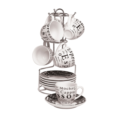 Click here for Gibson 53506-13 Espresso saucer set  13 pieces prices