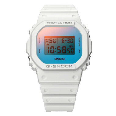 G-Shock Mens Digital White Resin Watch  42.8mm DW5600TL-7 - White