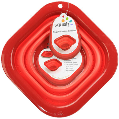 Click here for Squish 41131 1.5 Quart Square Colander - Red prices