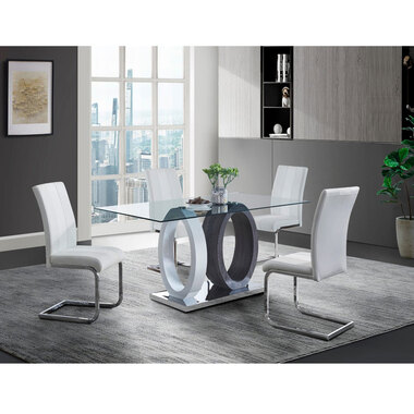 Click here for Global Furniture MONZA Monza Glass Top Dining Tabl... prices