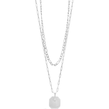 Click here for Mi Tesoro MT-N027PT Layered Silver Necklace prices