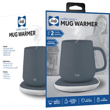 Click here for Sealy SL-HW-HT-002-GY Mug with Warming Pad - Gray prices