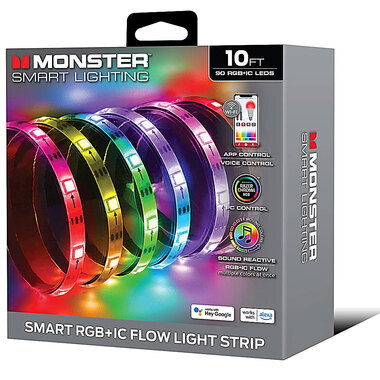 Monster 10 Ft. IR Remote Controlled RGB-IC LED Indoor Light Strip