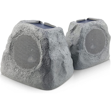 iHome Ihrk-500LTMS-pr Solar Powered Wireless Rock Speaker Set  2 Piece - Gray
