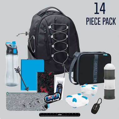 Click here for SMASH 22218 Bungee Backpack 14 Pc Set - Gray/Black prices