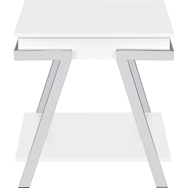 Zena 22 Metal End Table - White