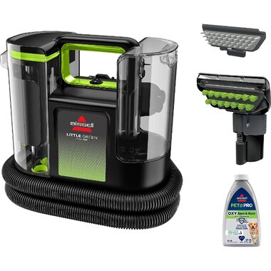 Bissell Little Green Max Pet Portable Carpet Cleaner - Black with green accents