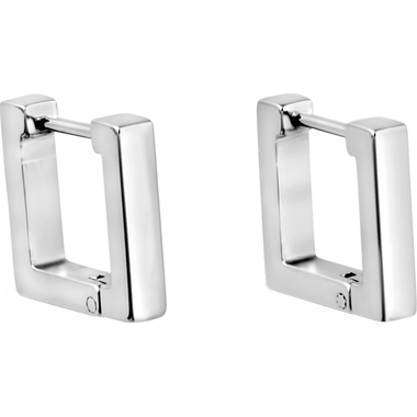 Click here for Mi Tesoro MT-E007PT Square Hoop Silver Earrings prices